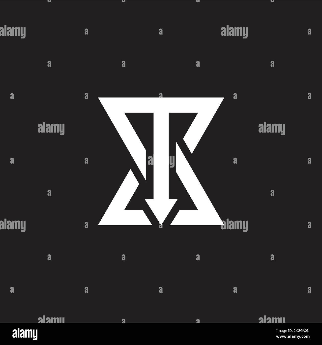 letter ta arrow linked triangles simple logo vector Stock Vector Image ...