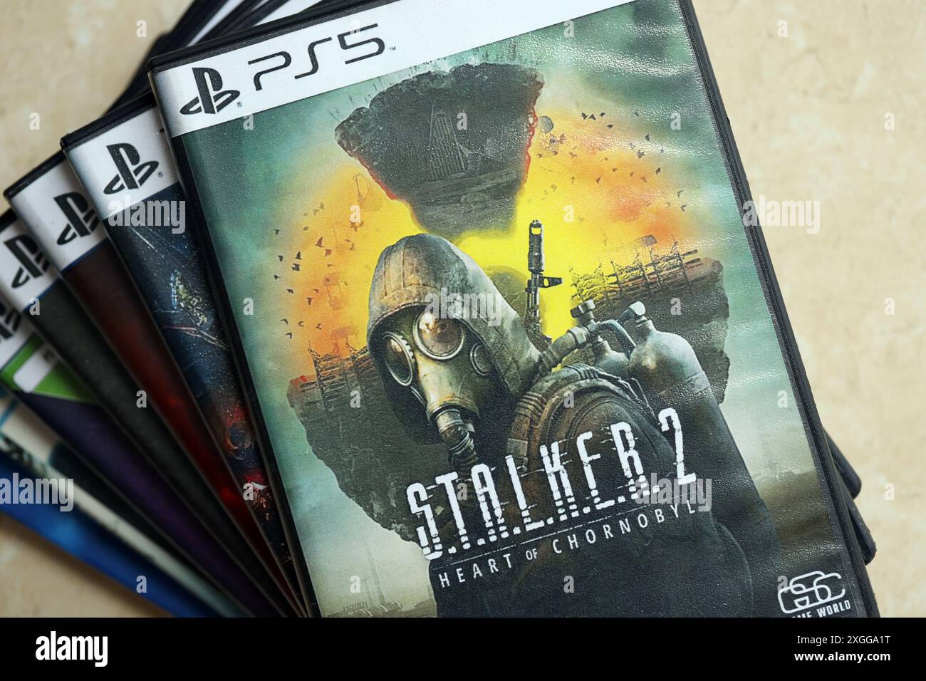 KYIV, UKRAINE - JUNE 26, 2024 Stalker 2 PS5 video game disc box for ...
