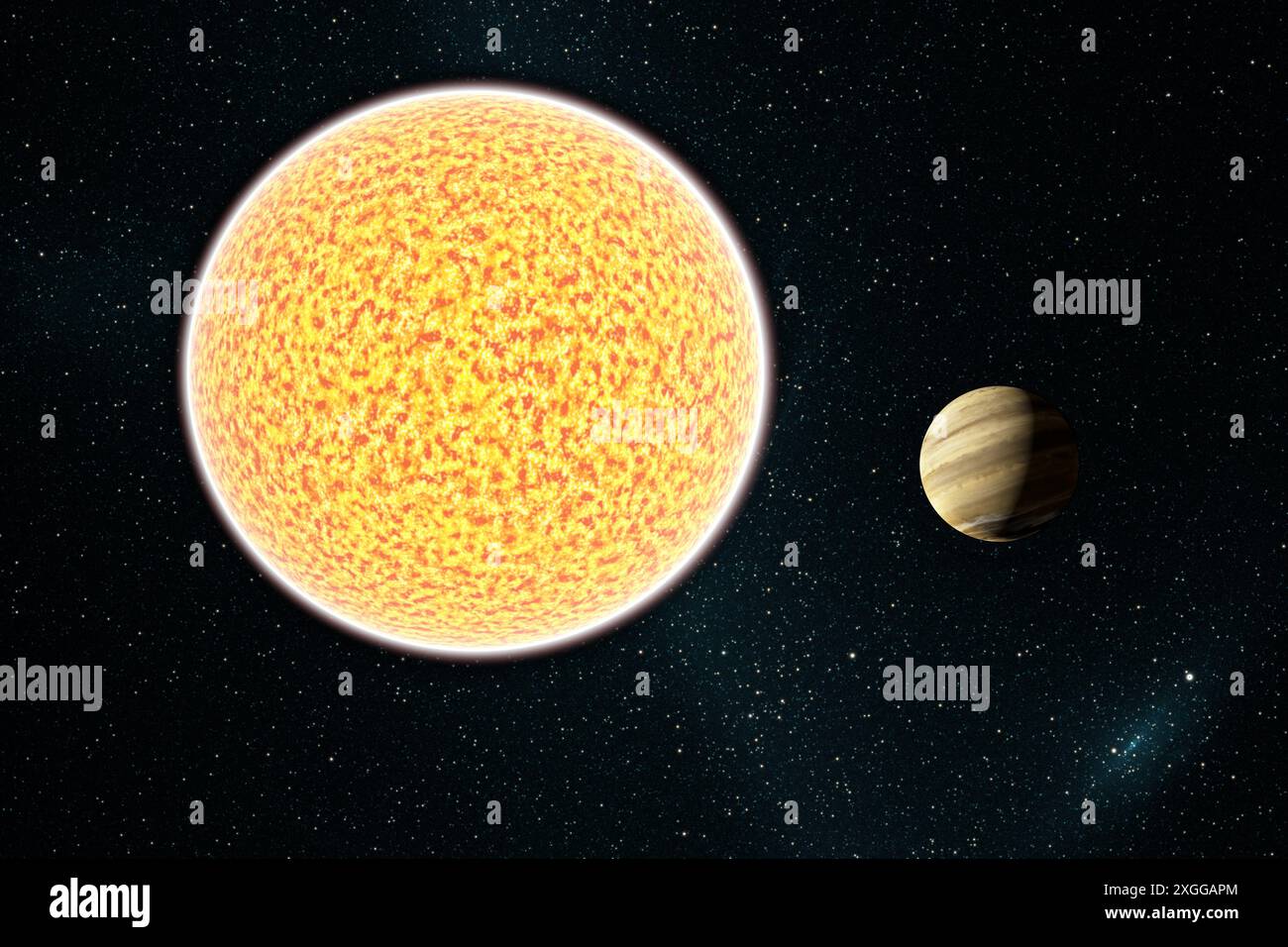 Planet outside our solar system. Exoplanet and exoplanetary system ...