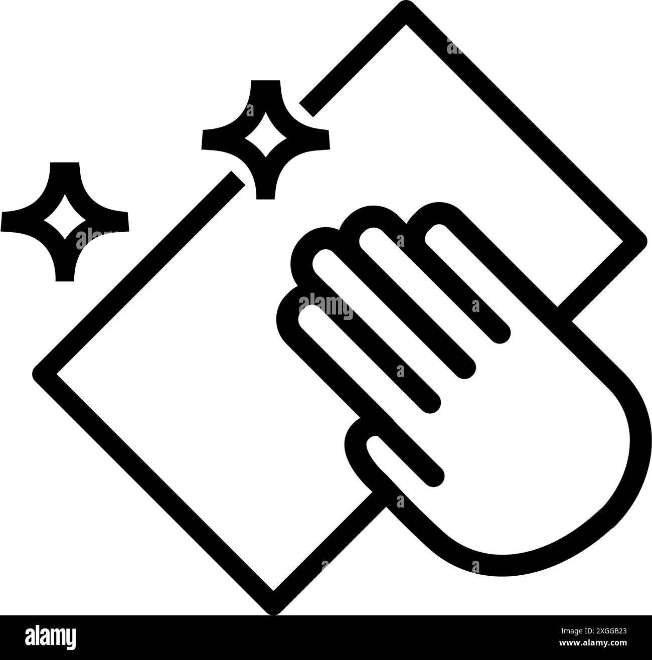 clean surface icon, easy cleaning, thin line symbol on white background ...