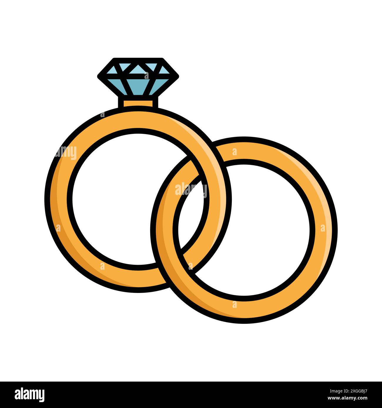 wedding ring icon vector design template in white background Stock ...