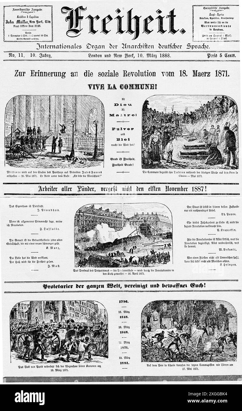 press / media, magazines, "Freiheit" (Liberty), title page, editor ...