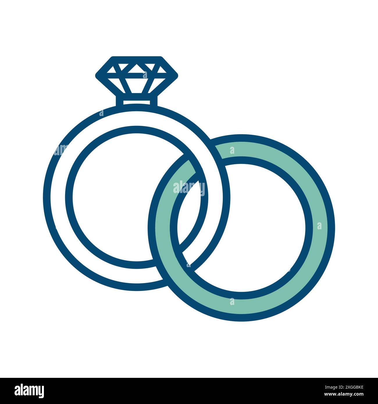 wedding ring icon vector design template in white background Stock ...