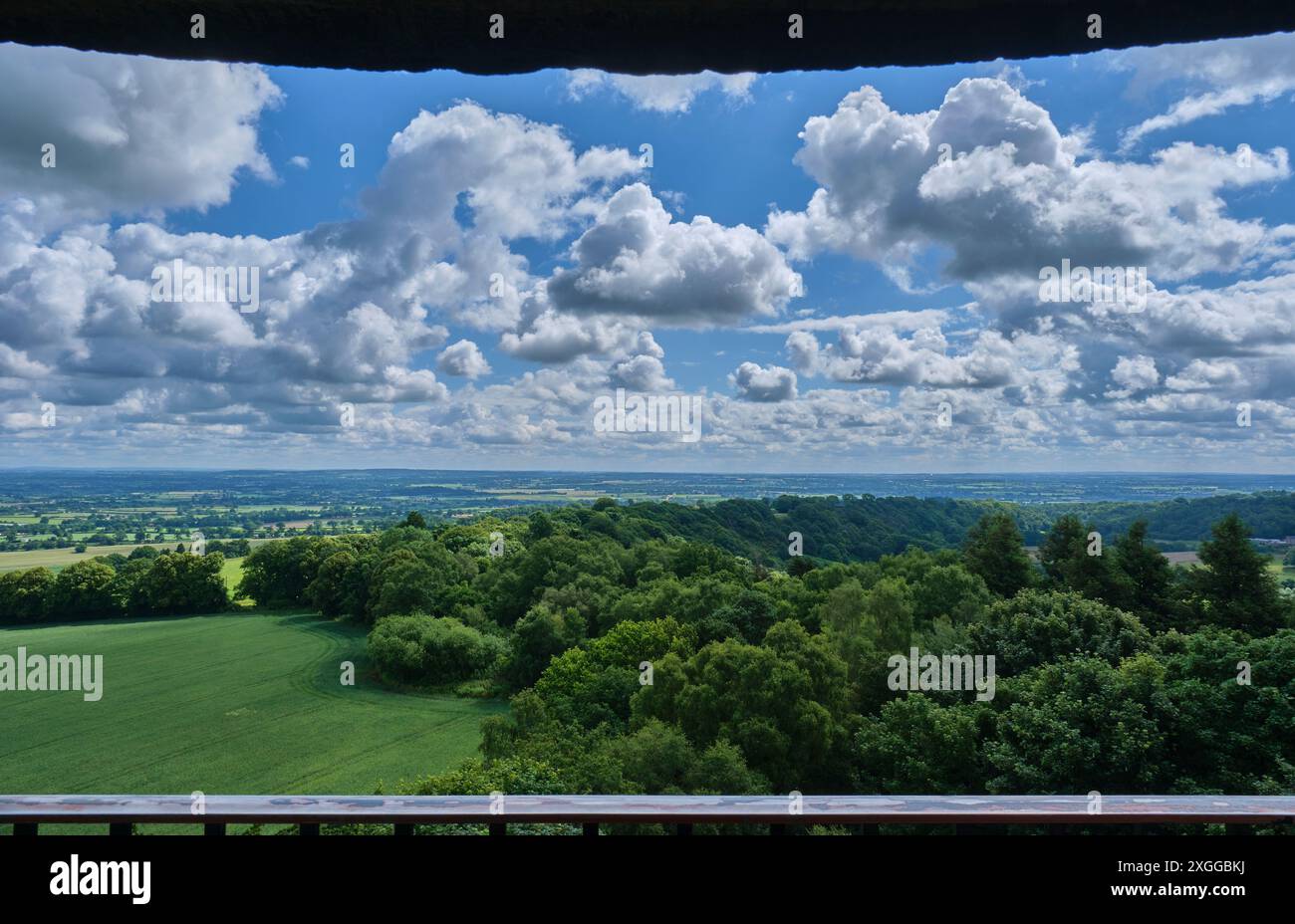 The view from the top of The Monument at Hawkstone Follies, Hawkstone ...