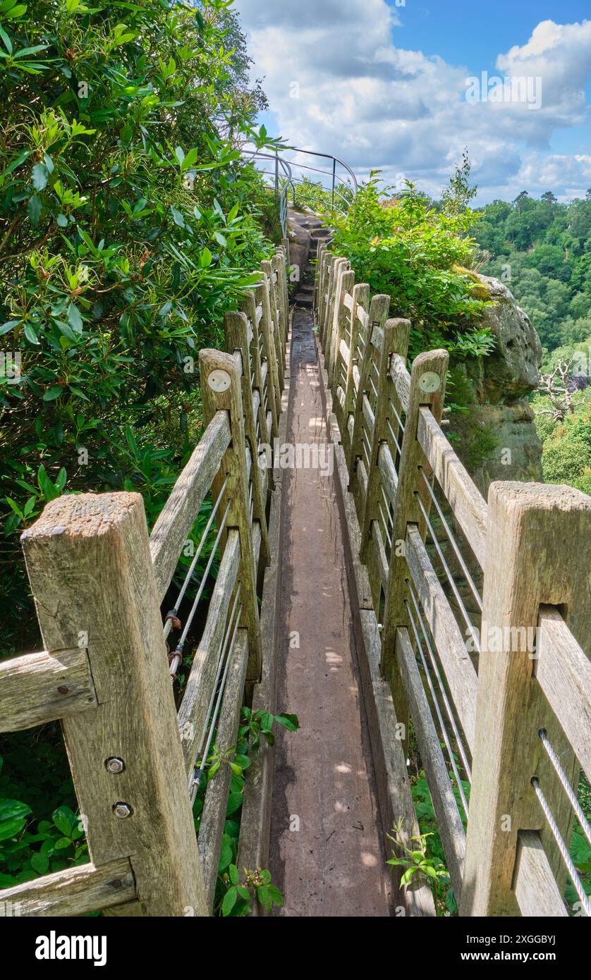 The Swiss Bridge at Hawkstone Follies, Hawkstone Park, Weston-under ...