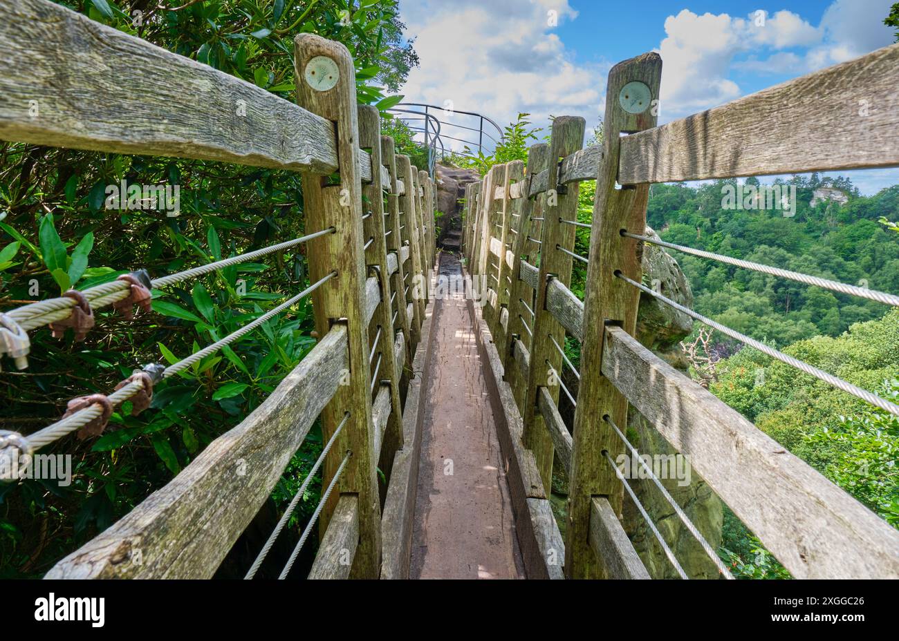 The Swiss Bridge at Hawkstone Follies, Hawkstone Park, Weston-under ...