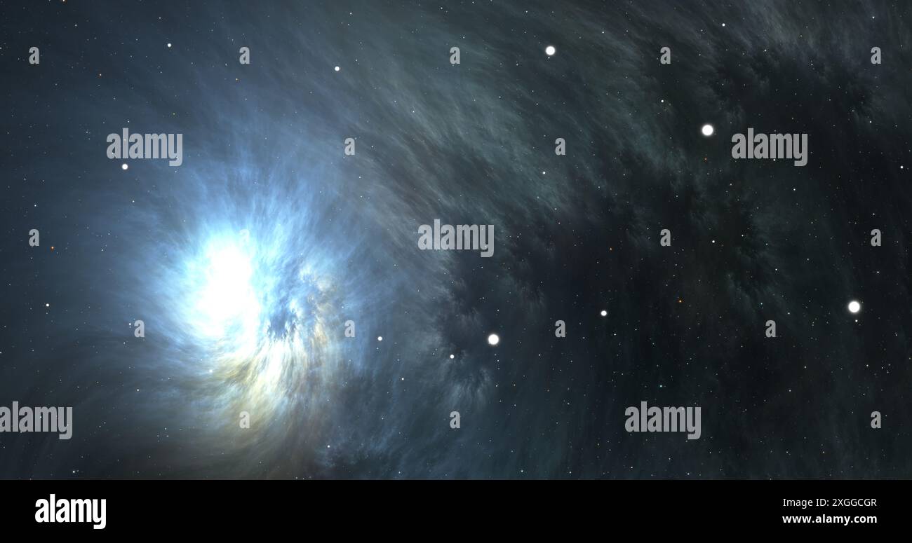 Space background with nebula and shining stars. Giant interstellar ...