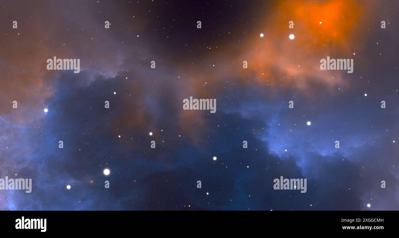 Space background with nebula and shining stars. Giant interstellar ...