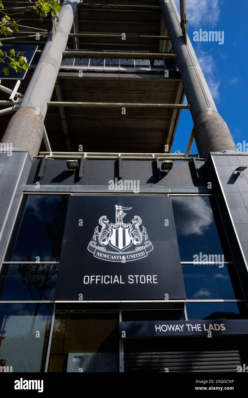 Newcastle UK: 8th June 2024: A close-up shot of the Newcastle United ...
