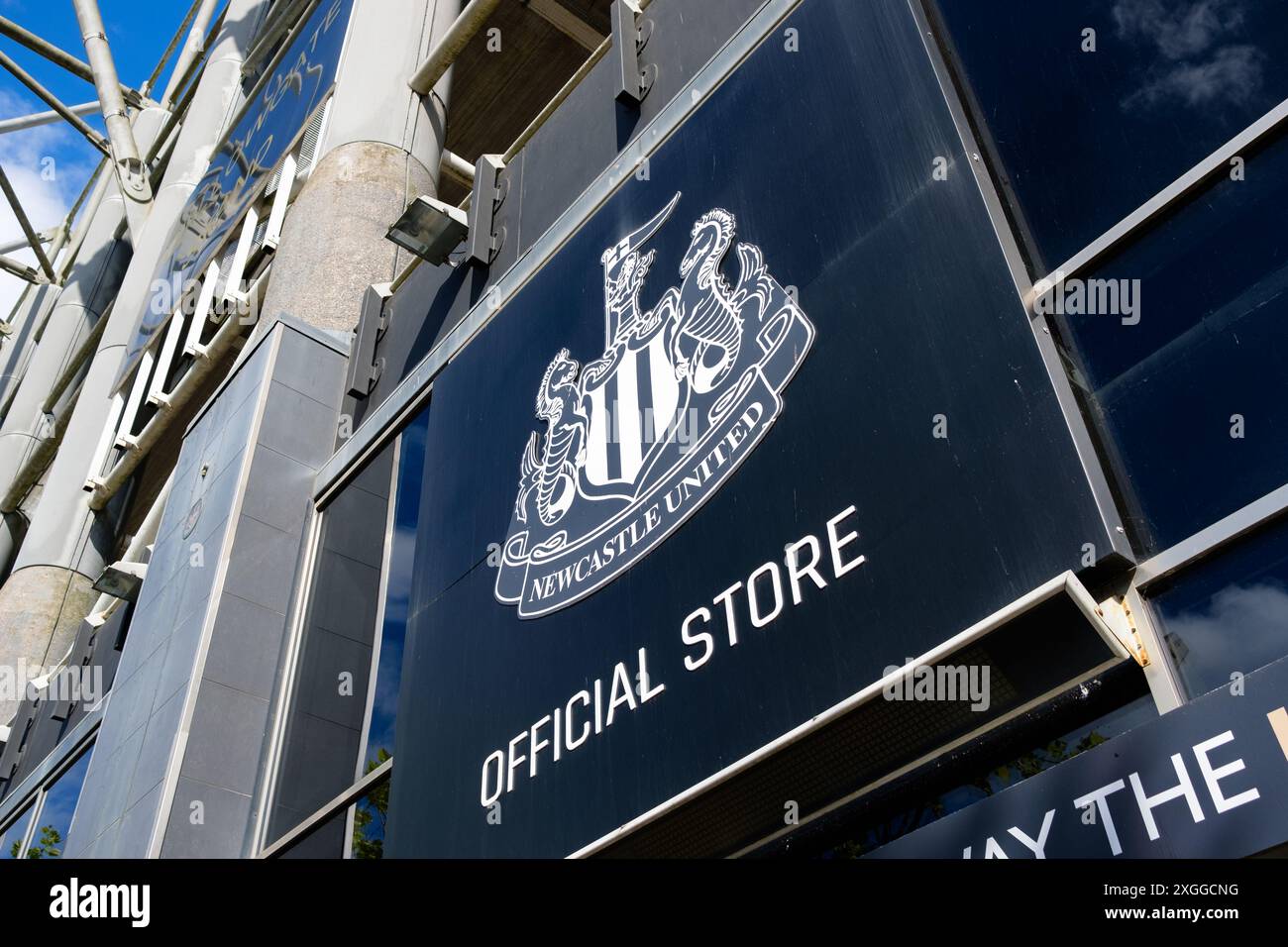Newcastle UK: 8th June 2024: A close-up shot of the Newcastle United ...