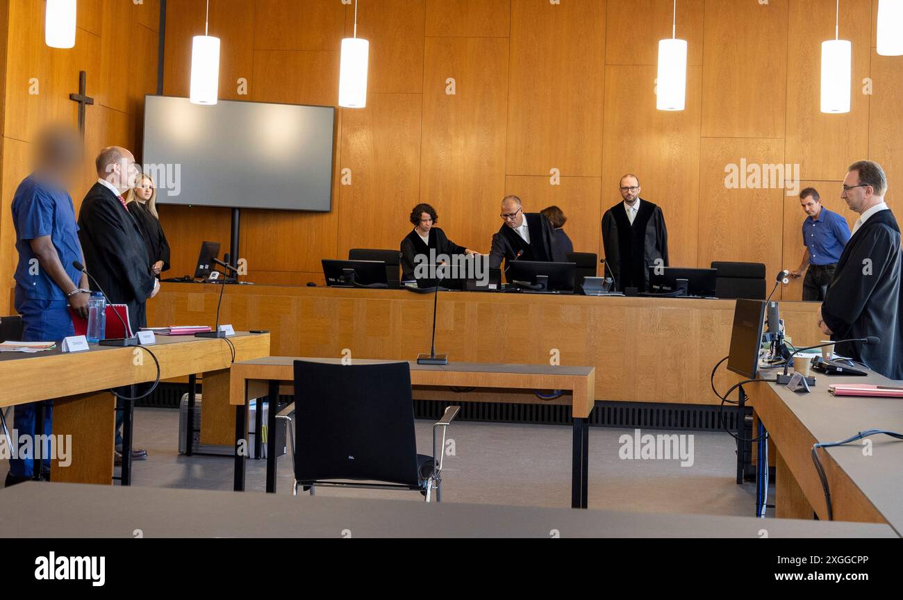 Aschaffenburg, Germany. 09th July, 2024. Presiding judge Karsten Krebs ...
