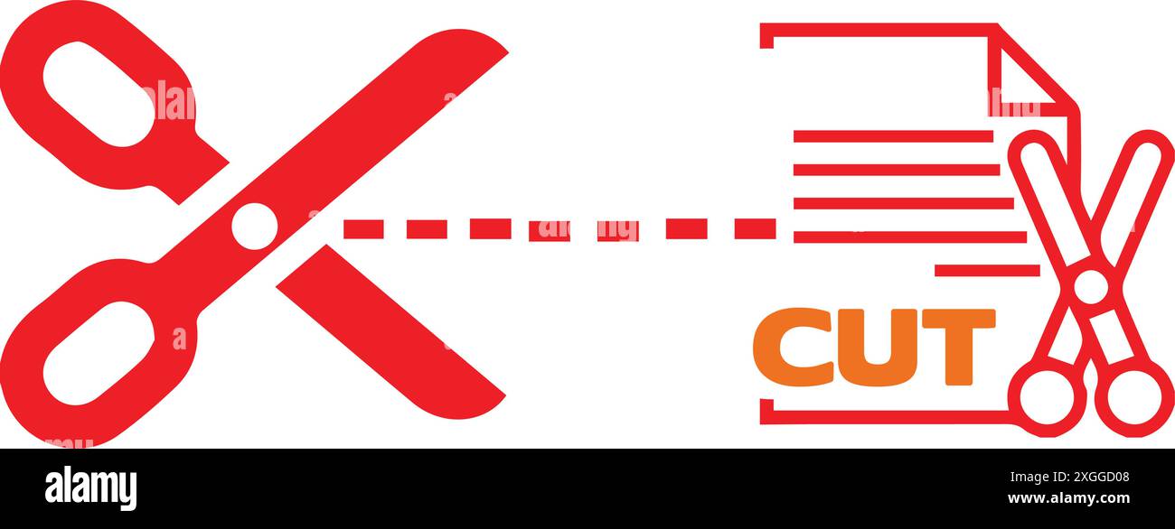 Cut now vector file Stock Vector Images - Alamy