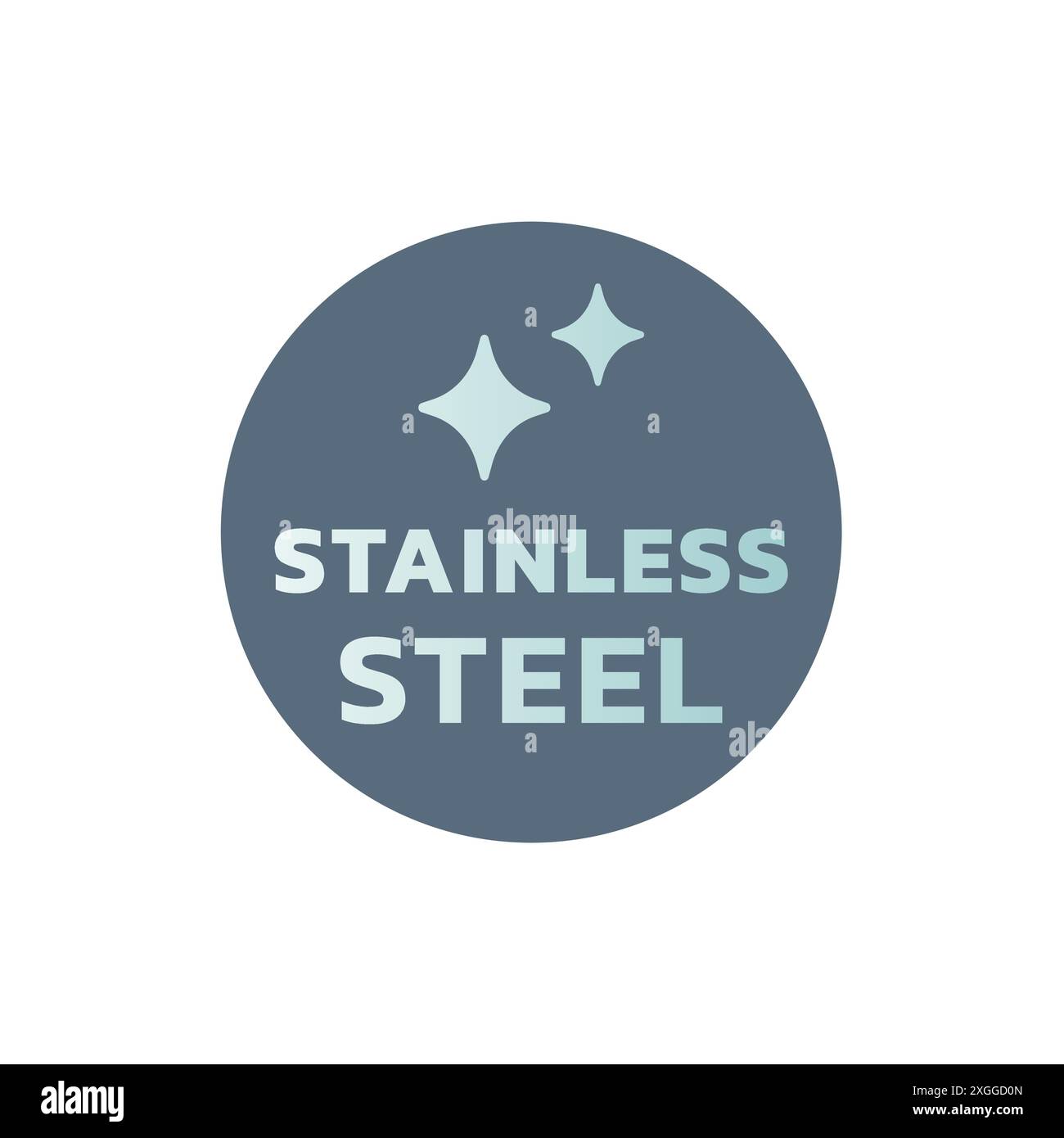 Stainless steel vector label. Sticker for pots, pans and utensils Stock ...