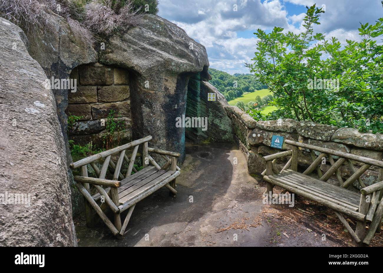 Entering the Grotto at Grotto Hill at Hawkstone Follies, Hawkstone Park ...