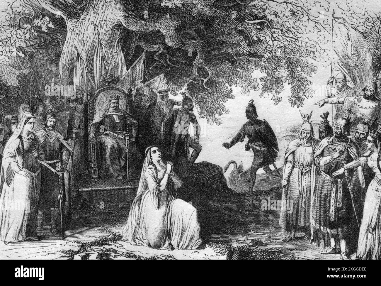 theatre / theater, opera, "Lohengrin", by Richard Wagner, 1st act ...