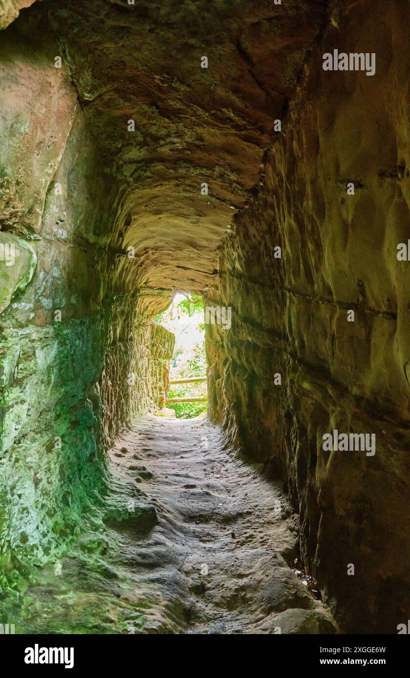Tunnel through to Reynard's Walk at Hawkstone Follies, Hawkstone Park ...