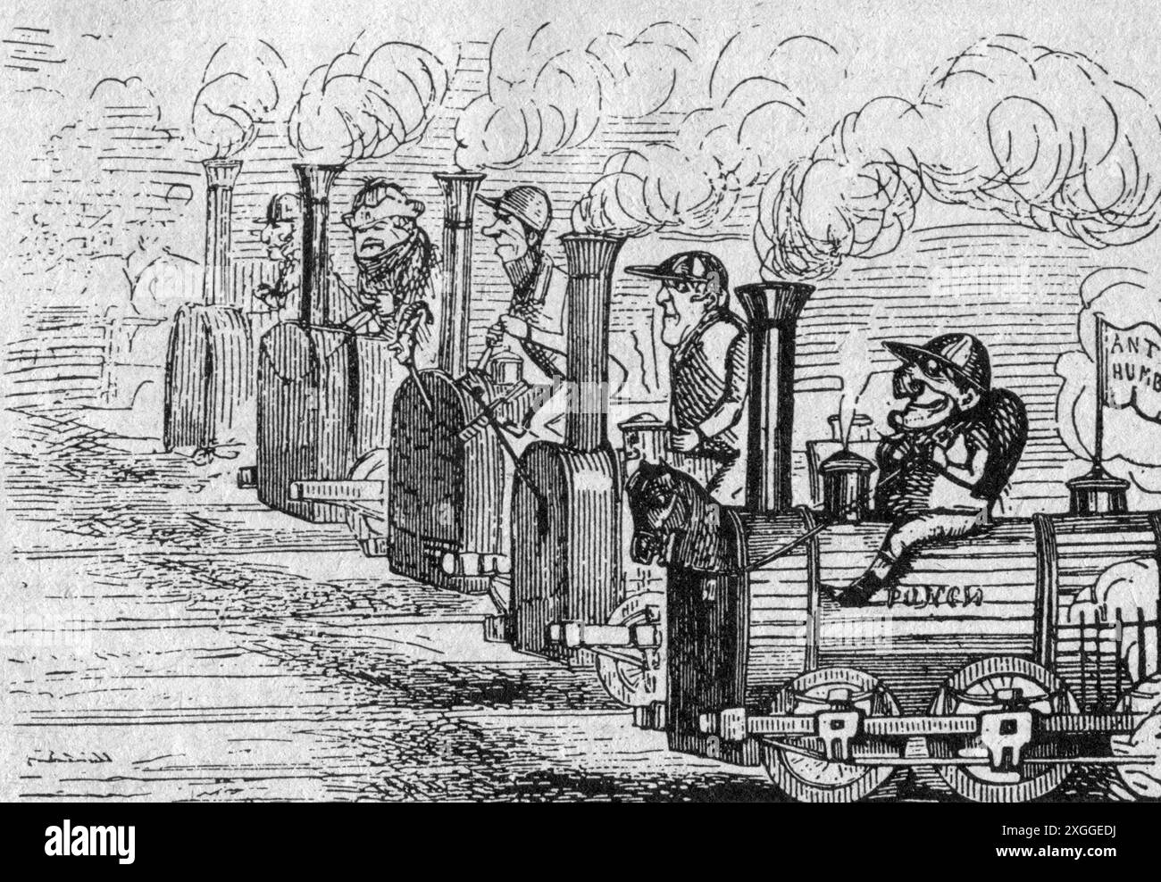 transport / transportation, railway, caricature, Rainhill Trials, 1829 ...