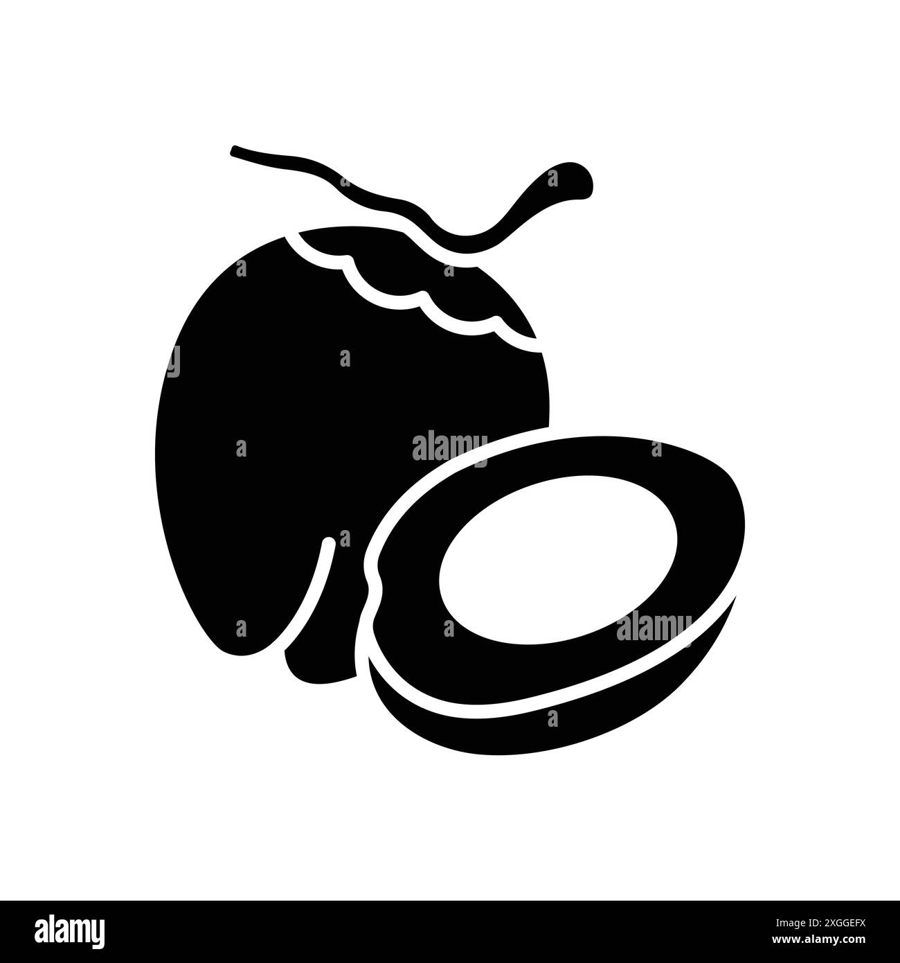 Water coconut coco line Stock Vector Images - Alamy