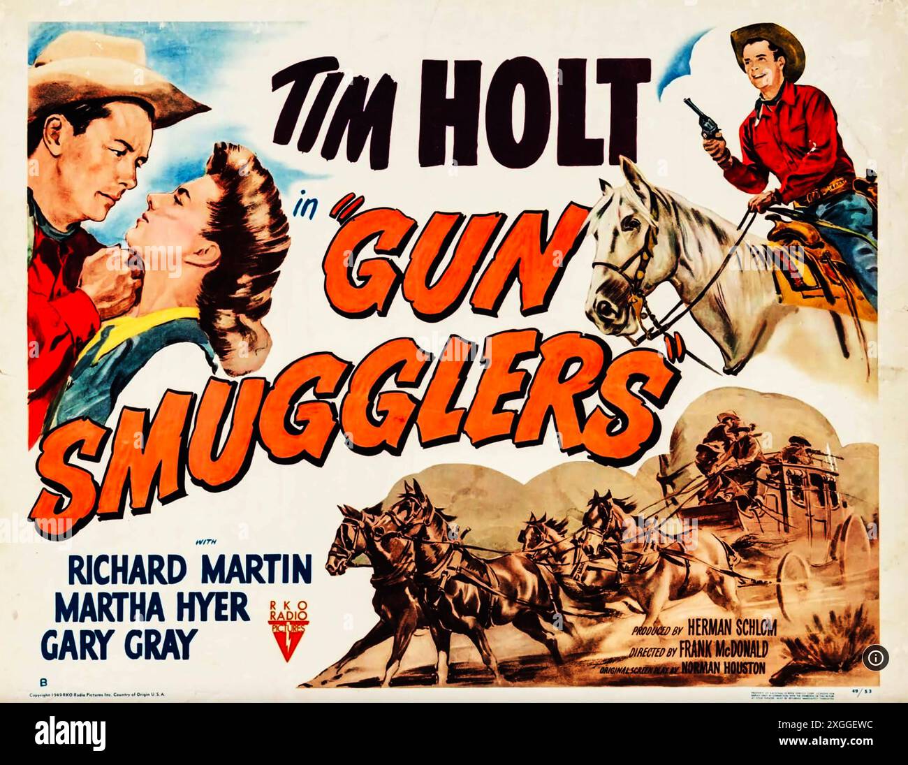 GUN SMUGGLERS 1948 RKO Radio Pictures film with Tim Holt and Martha ...