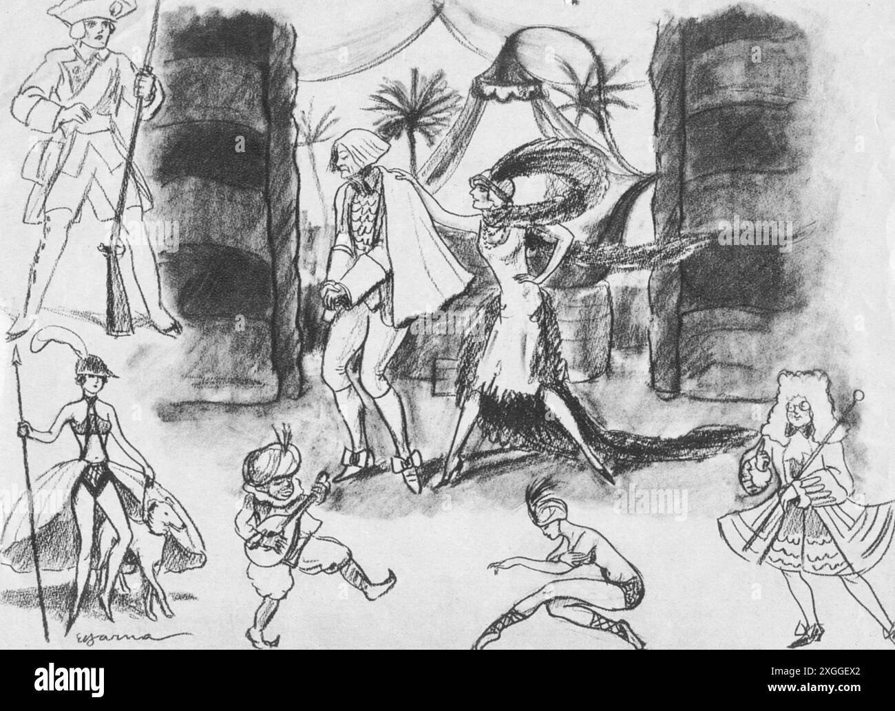 theatre / theater, operetta, "Madame Pompadour", by Leo Fall ...