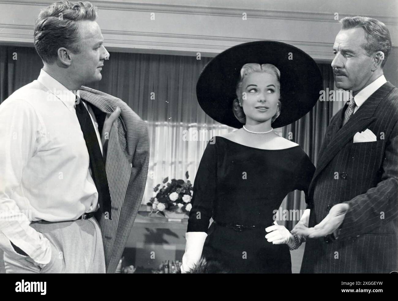KELLY AND ME 1957 Universal Pictures film with from left: Van Johnson, Martha Hyer, Onslow ...