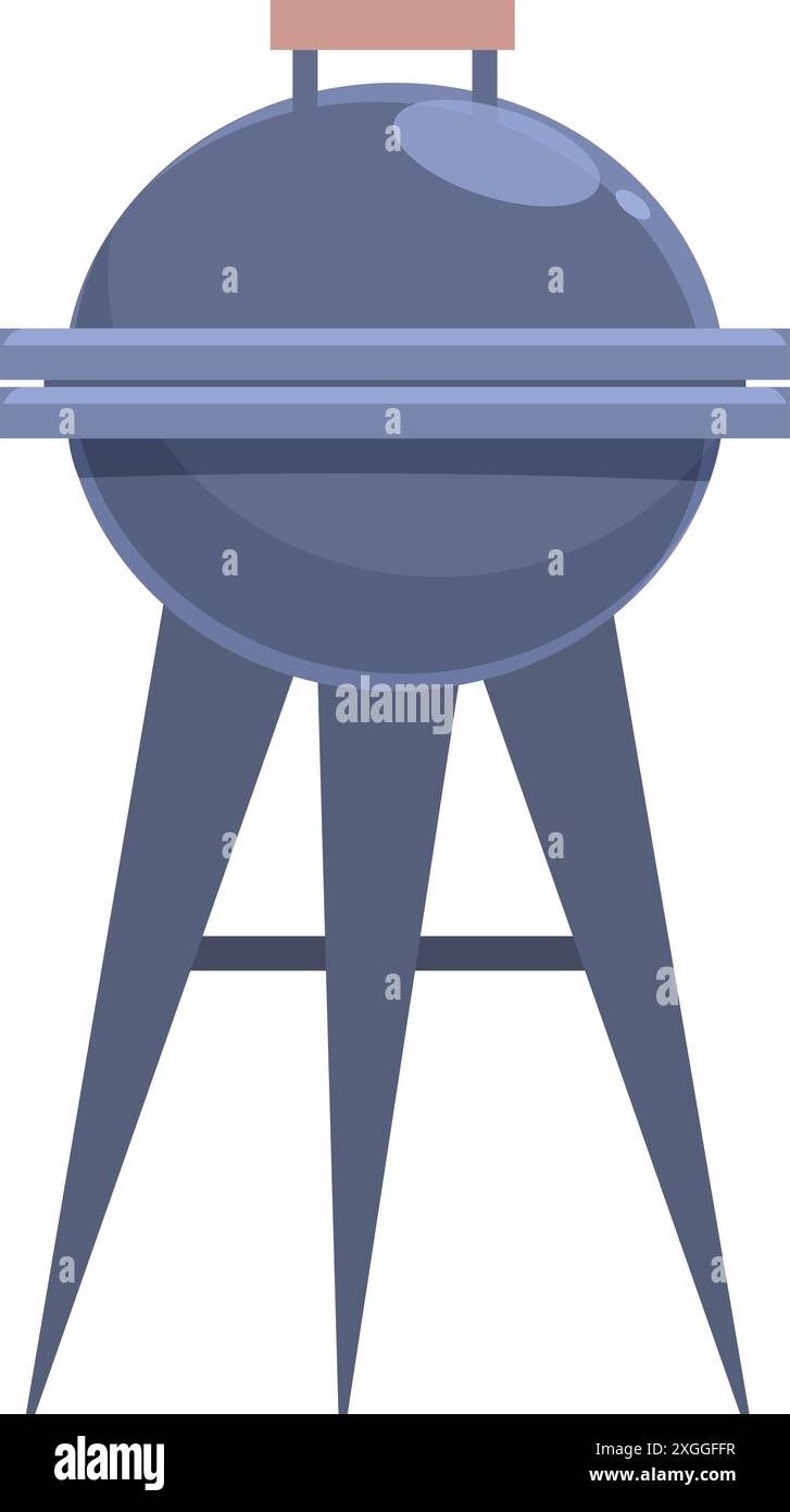 Kettle bbq grill with food on it Stock Vector Images - Alamy