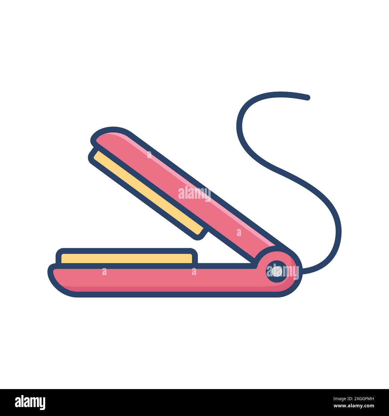 hair iron icon vector design template in white background Stock Vector ...