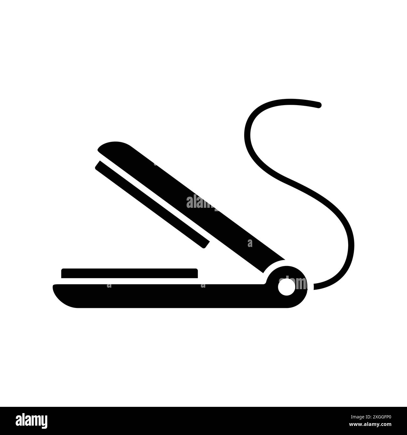 hair iron icon vector design template in white background Stock Vector ...