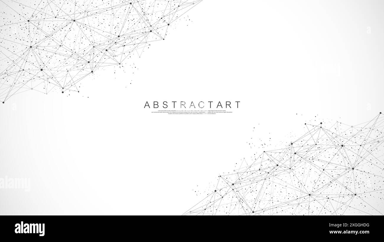 Abstract Big Data Visualization Digital Network Connection Concept