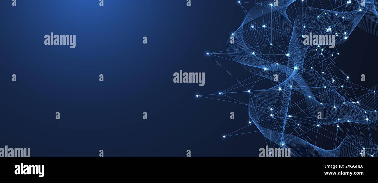 Global network connection concept. Big data visualization. Social ...