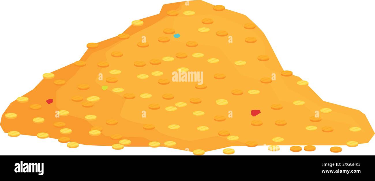 Giant pile of gold coins is overflowing with riches Stock Vector Image ...