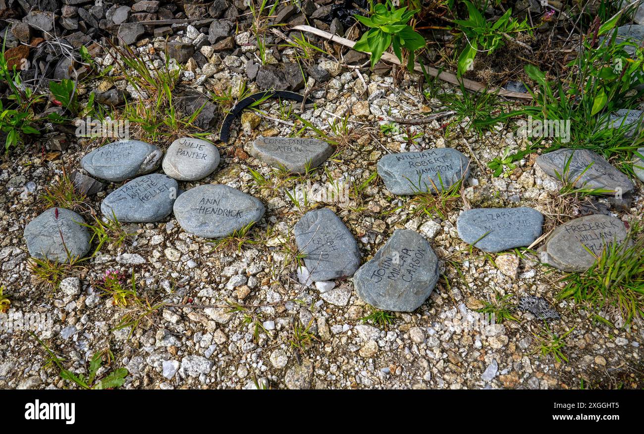 Previously unissued photo dated 20/6/2024 of Stones with names of ...