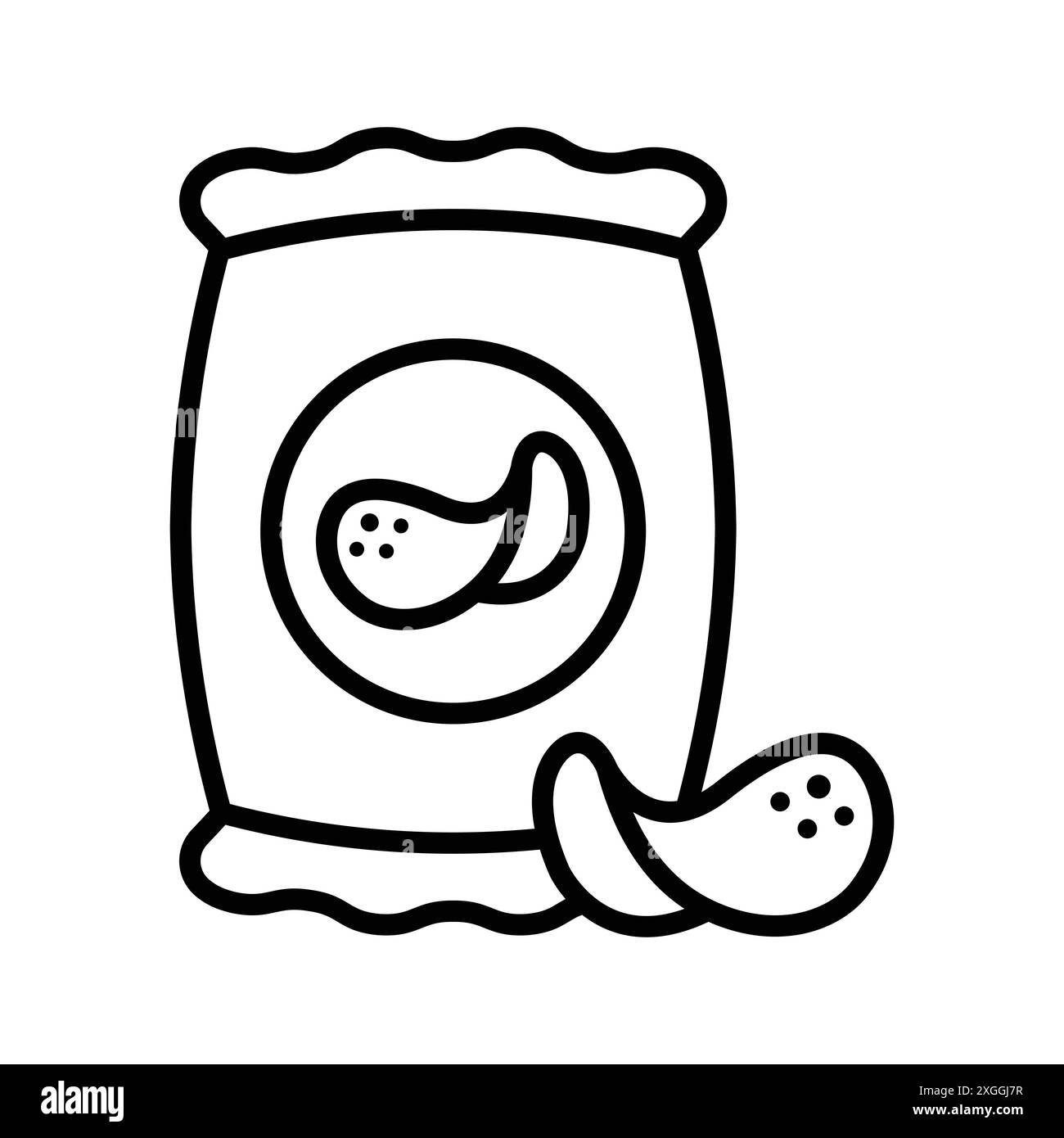 potato chip icon vector design template in white background Stock ...
