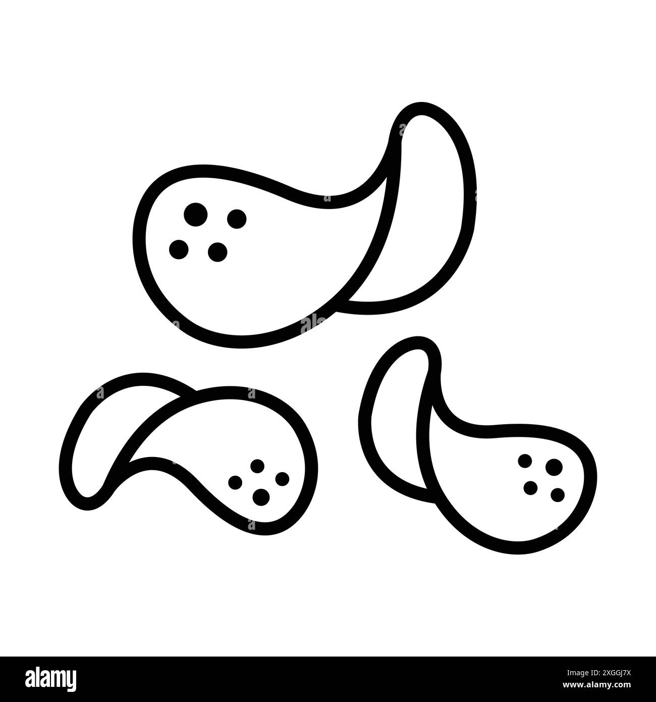 potato chip icon vector design template in white background Stock ...