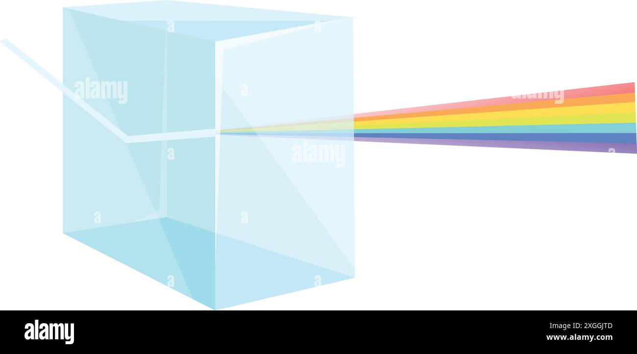 Triangular prism refraction Cut Out Stock Images & Pictures - Alamy