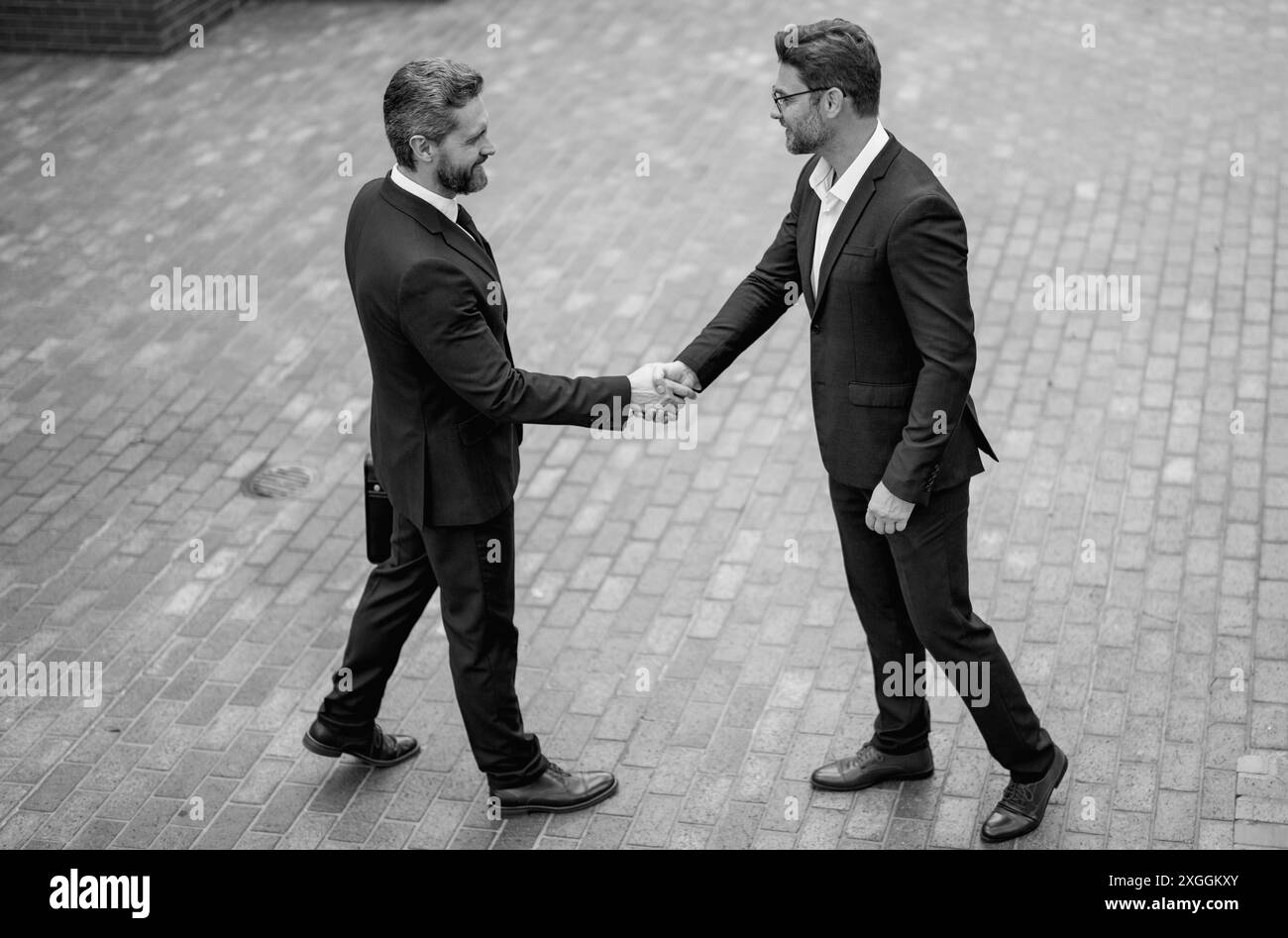 American business man shaking hands with partner, successful teamwork ...