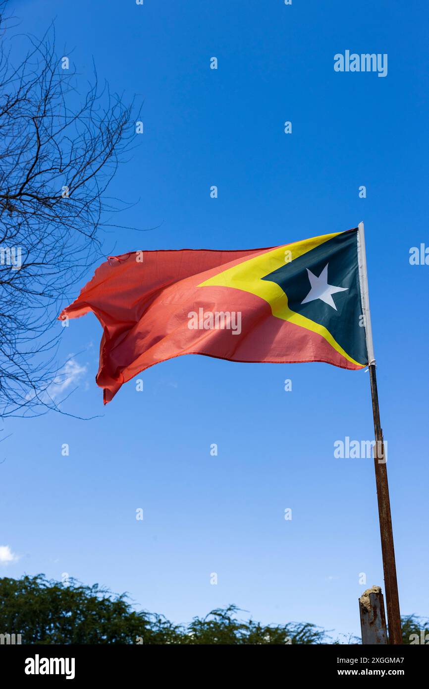 National flag of Timor-Leste Stock Photo - Alamy