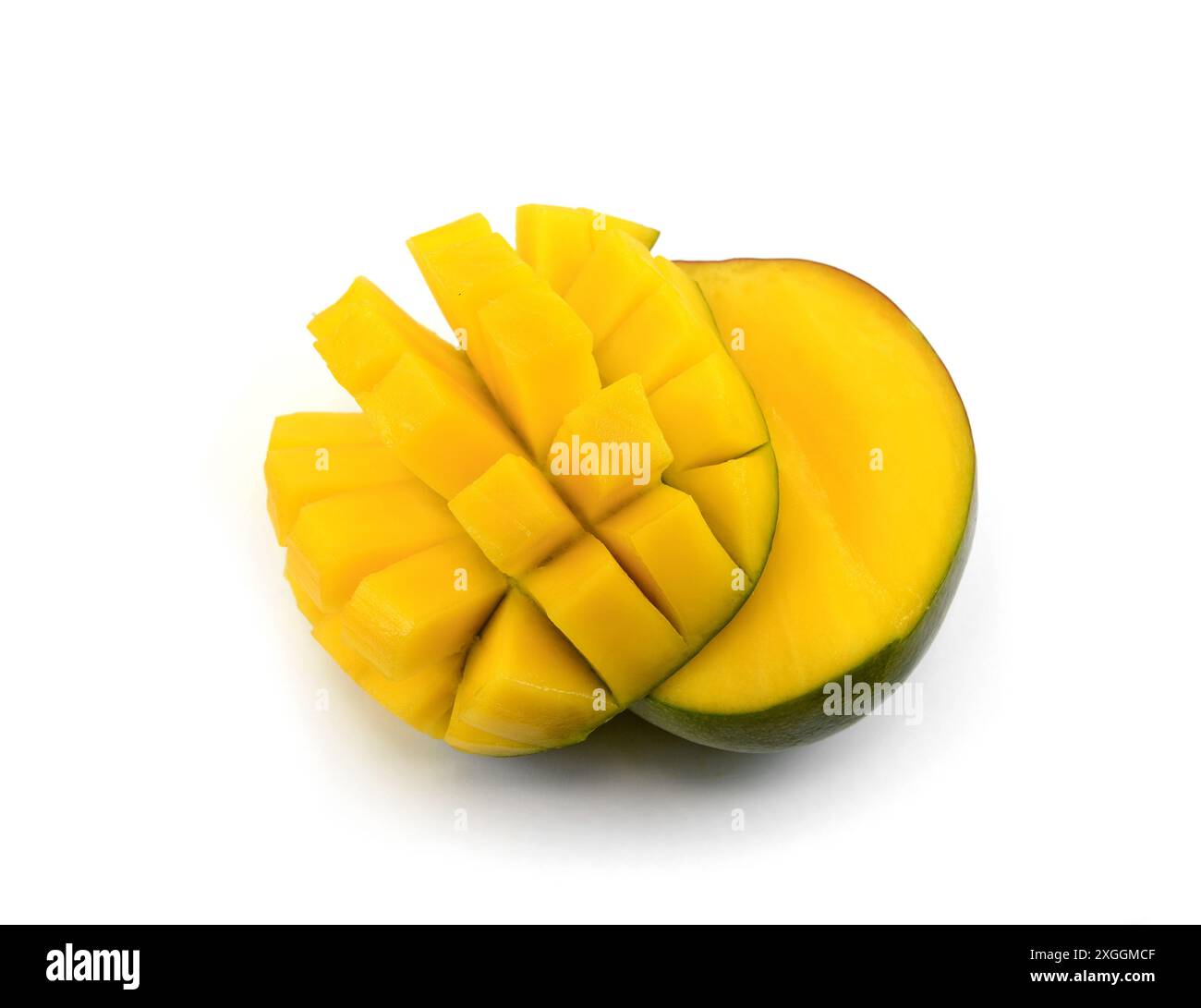 mango slice isolated on white background Stock Photo - Alamy