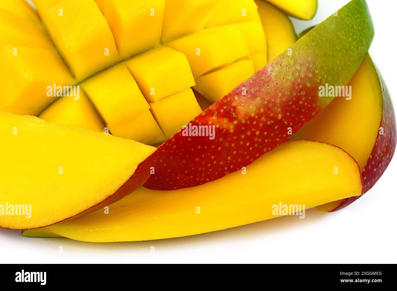 mango slice isolated on white background Stock Photo - Alamy