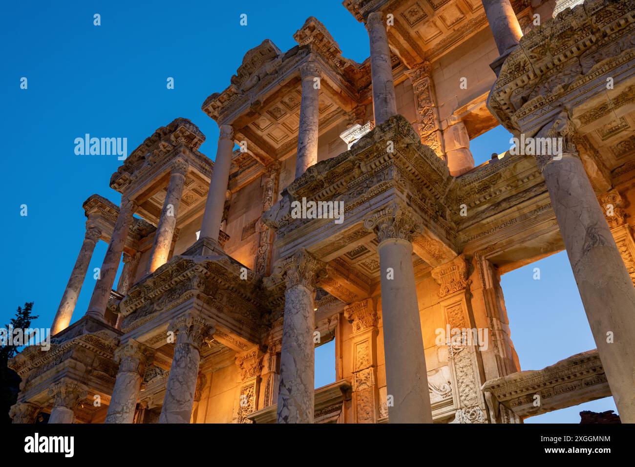 Celsus library in the Ancient City of Ephesus with its magnificent view ...