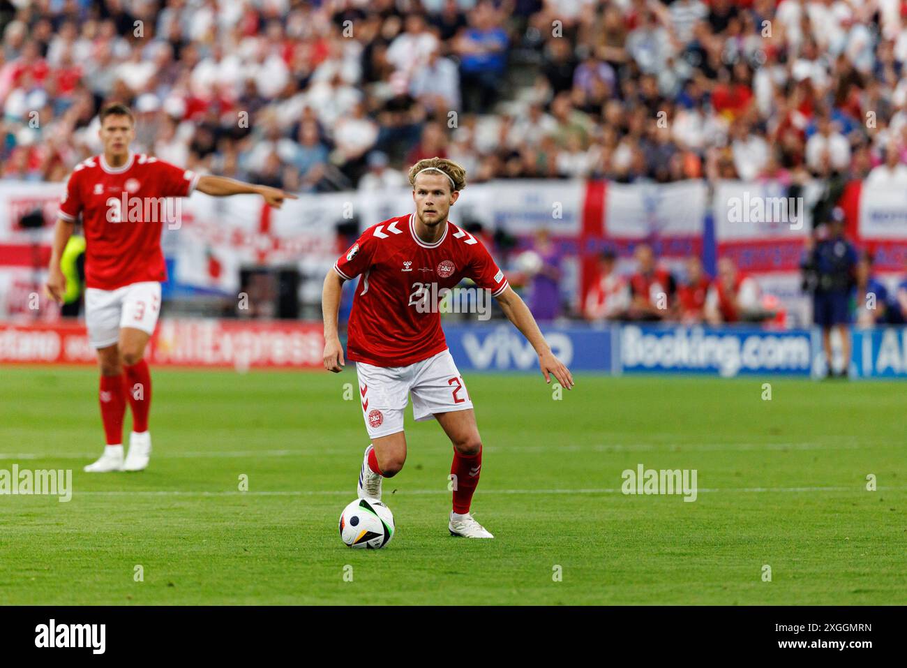 Morten Hjulmand seen during UEFA Euro 2024 game between national teams ...