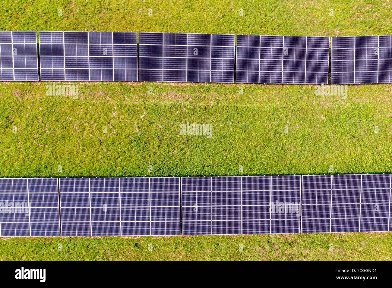 Solar panels are installed in a field Stock Photo - Alamy