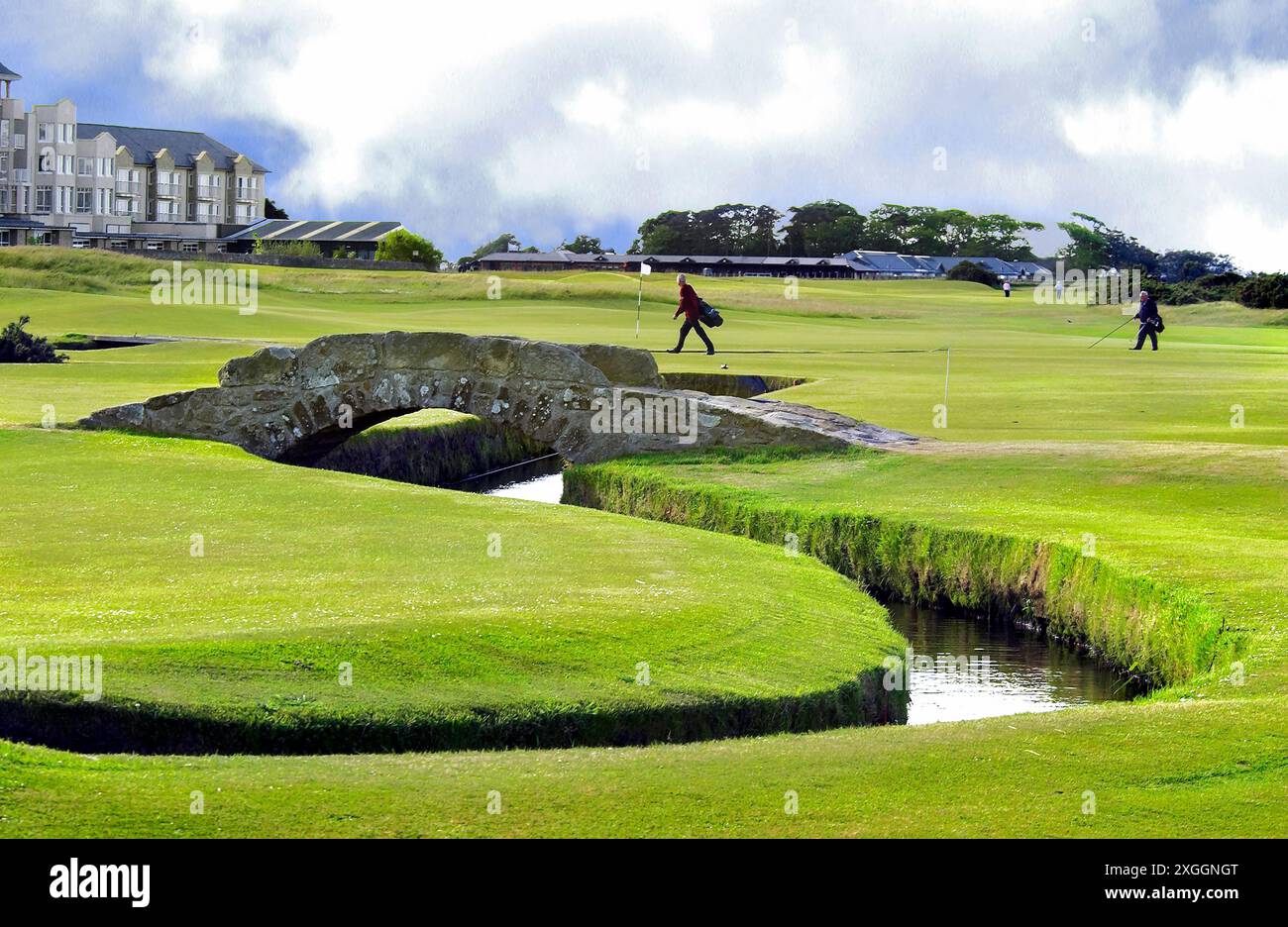 The Royal and Ancient old course at St. Andrews in Fife, Scotland. The ...