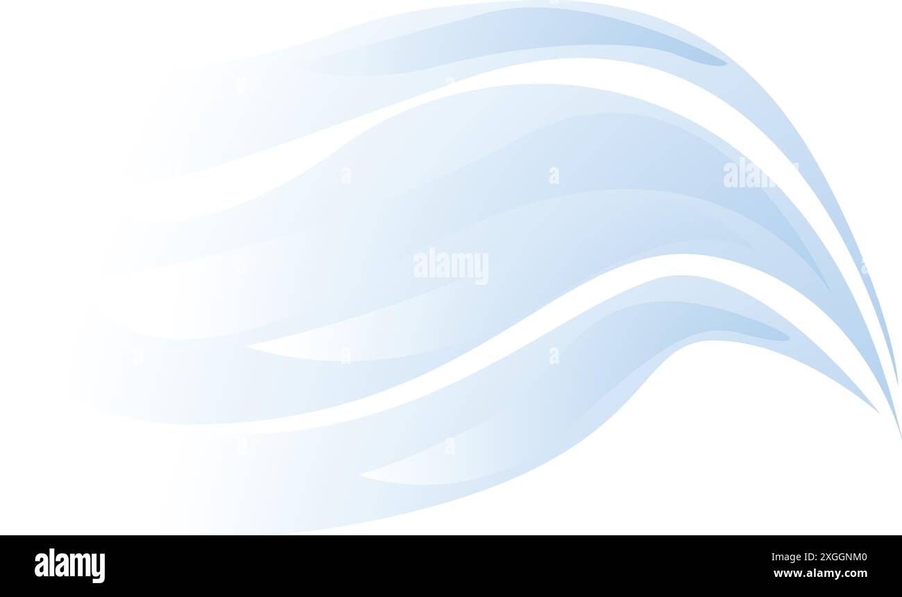 Abstract blue wave flowing, creating dynamic movement and soft shapes ...