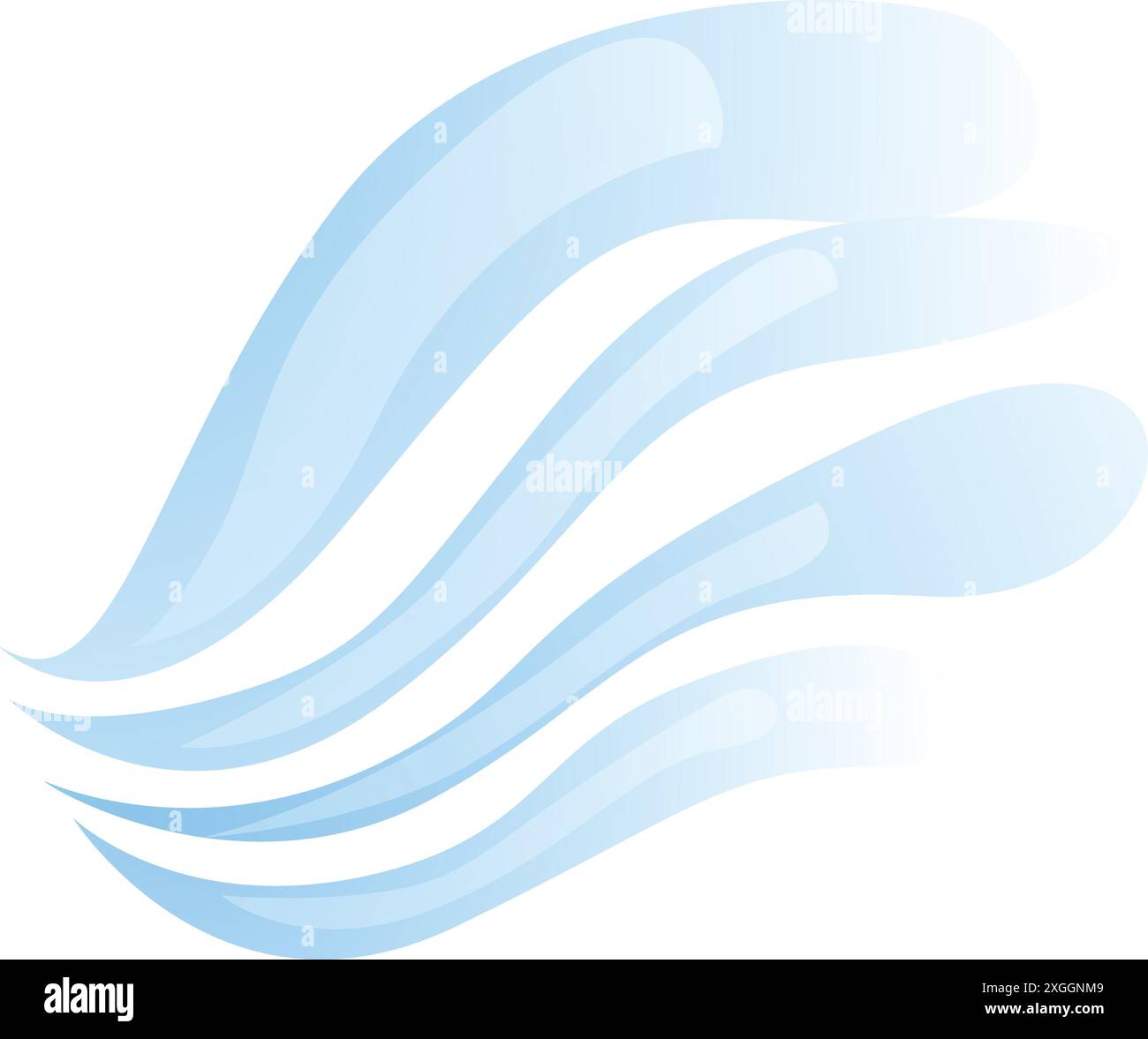 Abstract blue wave shape forming a dynamic flowing design Stock Vector ...