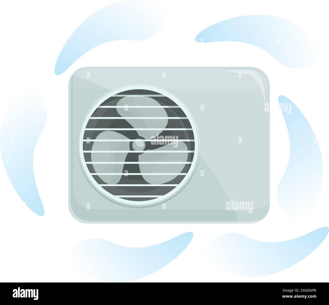 Air conditioner blowing cool air, cooling system distributing cold ...