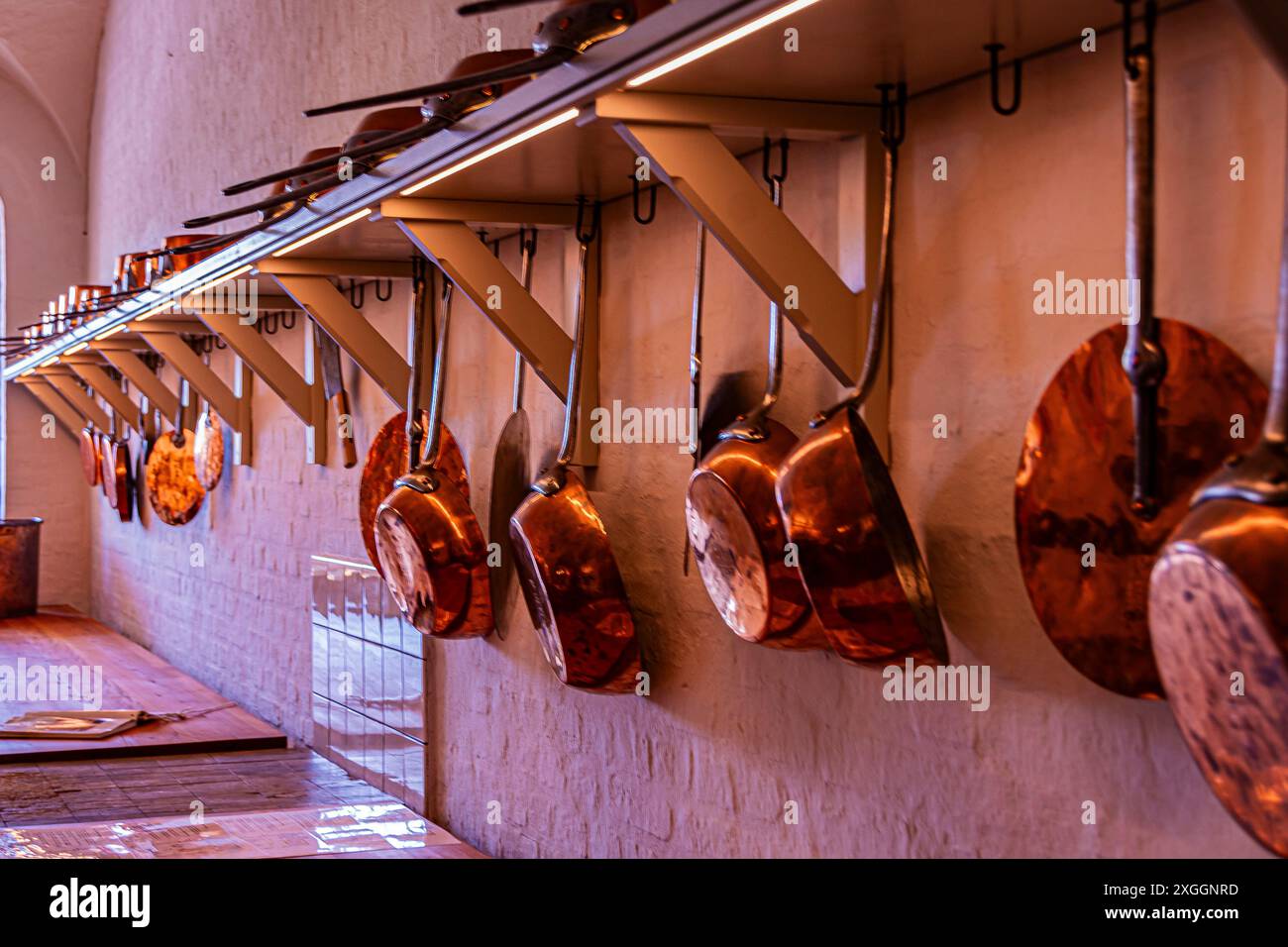 ancient kitchen implements copper frying pan from christianborg palace ...