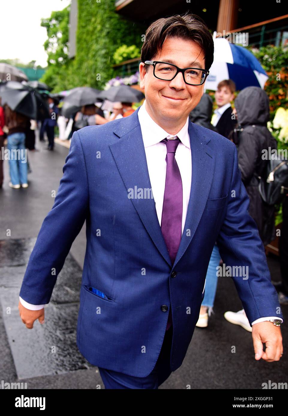 Michael McIntyre arrives on day nine of the 2024 Wimbledon ...