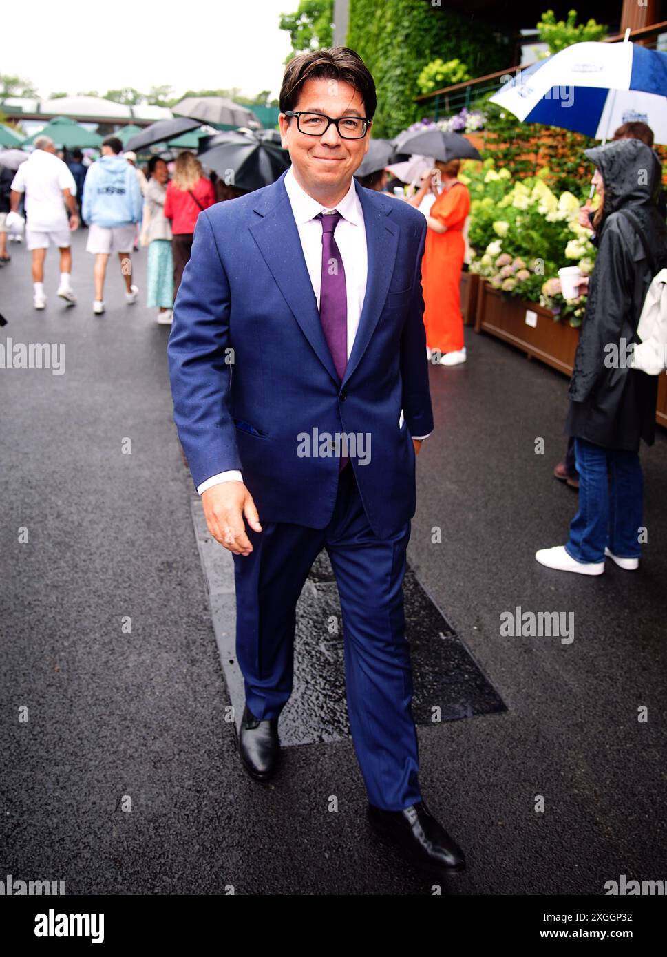 Michael McIntyre arrives on day nine of the 2024 Wimbledon ...