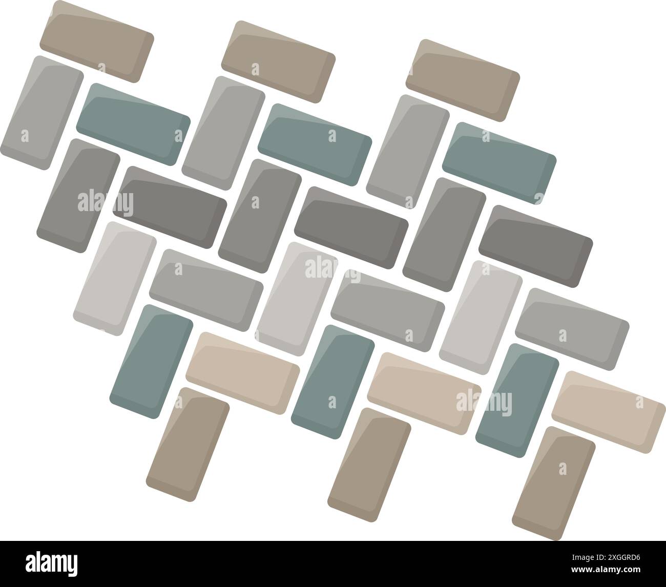Seamless texture of rectangular paving slabs in different shades of ...
